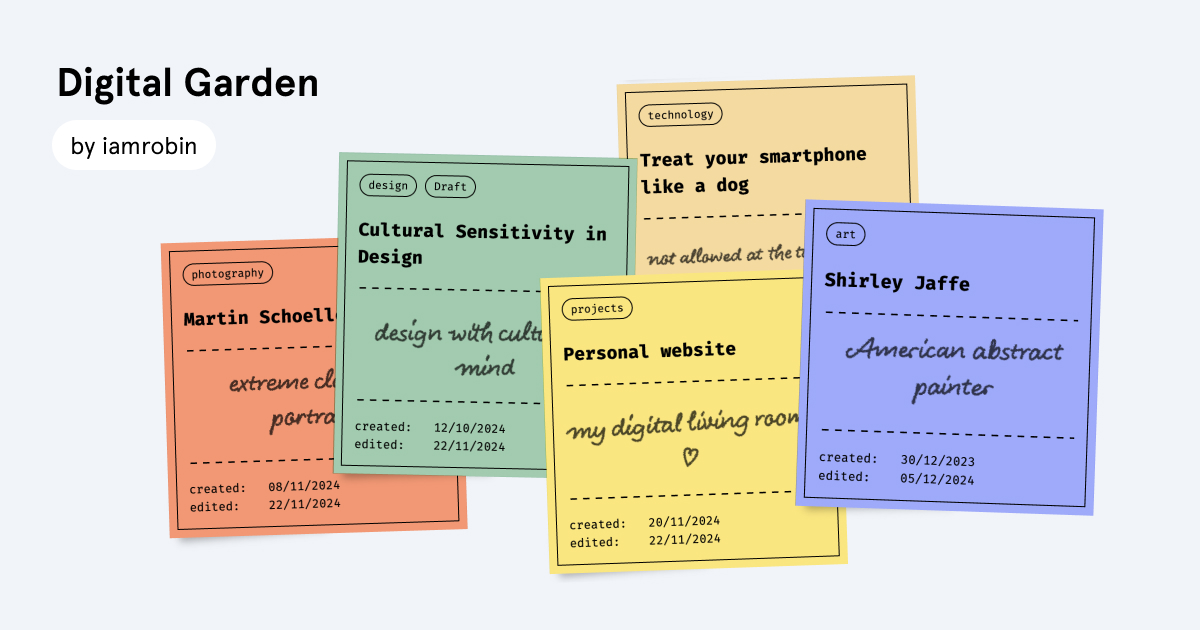 iamrobin | Digital Garden